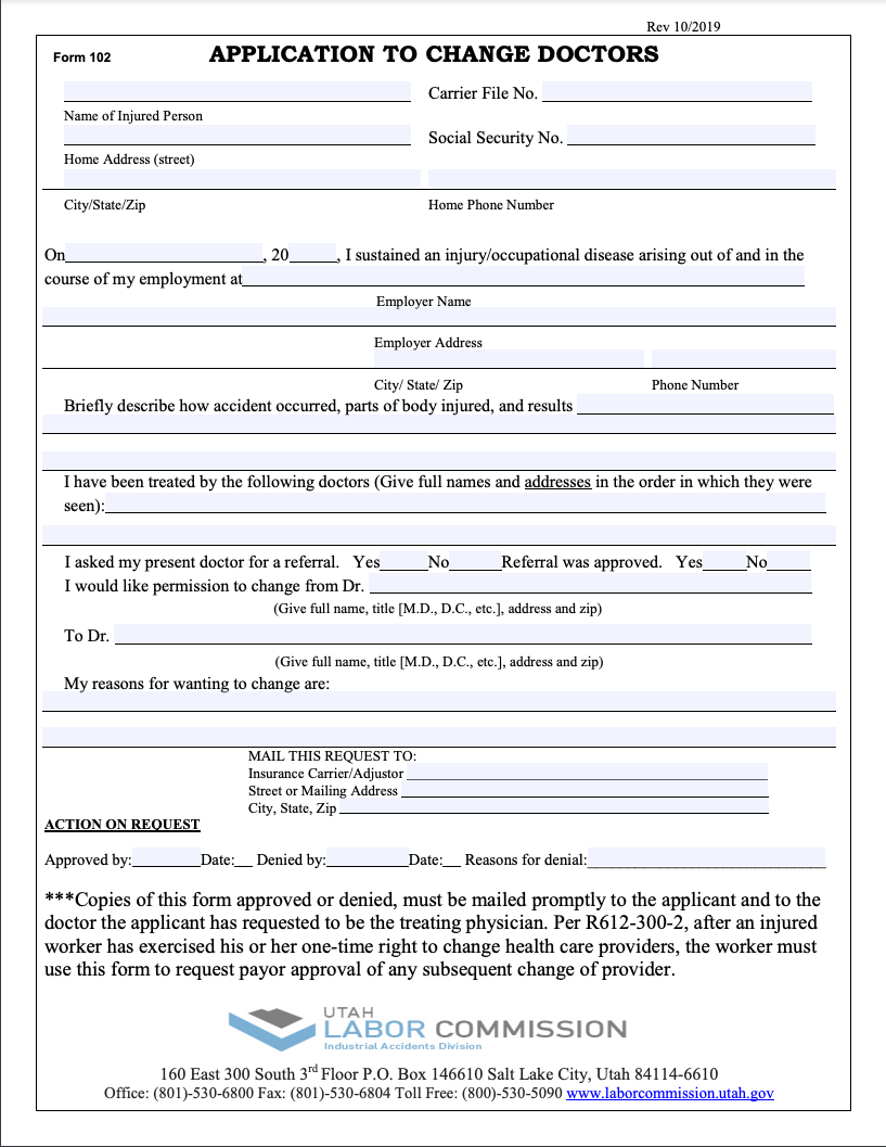 Forms | Utah Workers' Compensation Lawyers Rose Legal, PLLC